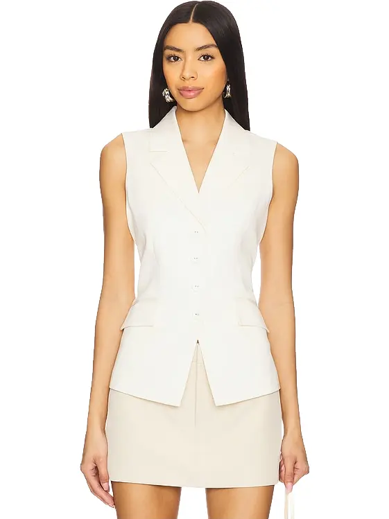 Paige Palomina Vest - Ivory