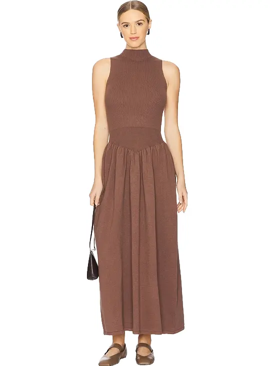 Line & Dot Ianna Sweater Dress - Chocolate Brown