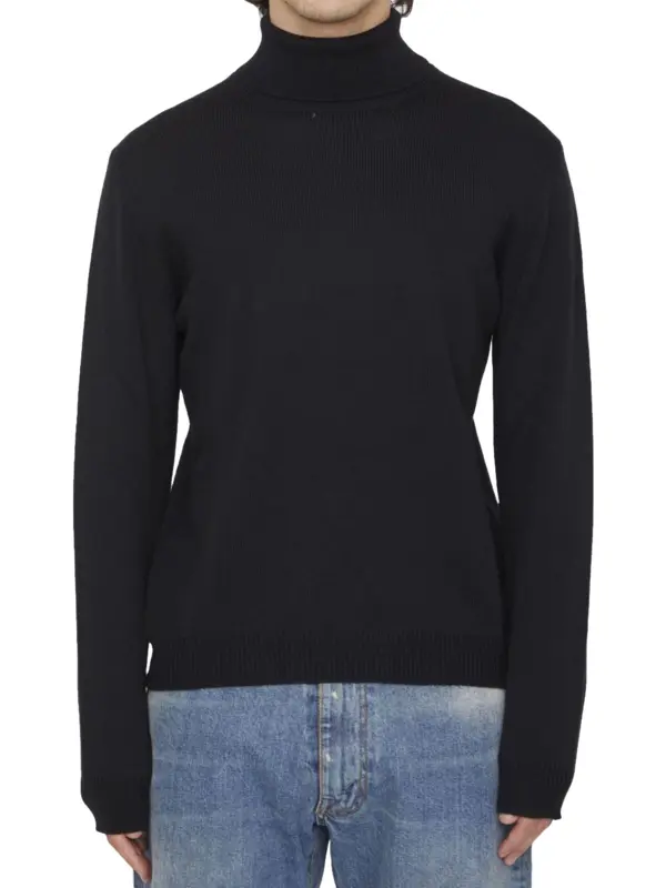 ROBERTO COLLINA Merino Wool Sweater - Black