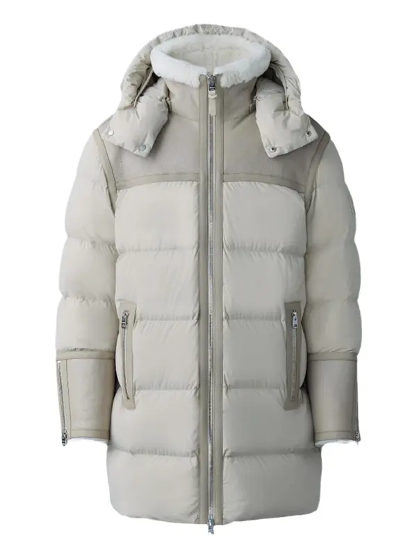 Mackage Nicholas Mixed-media Shearling Down Parka - Trench-natural