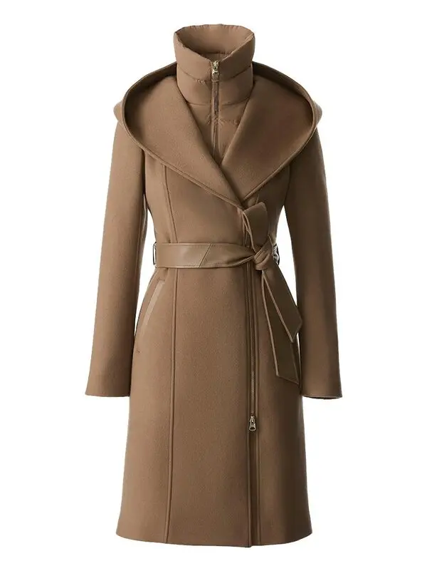 Mackage 2-in-1 Double-face Wool Coat - Otter