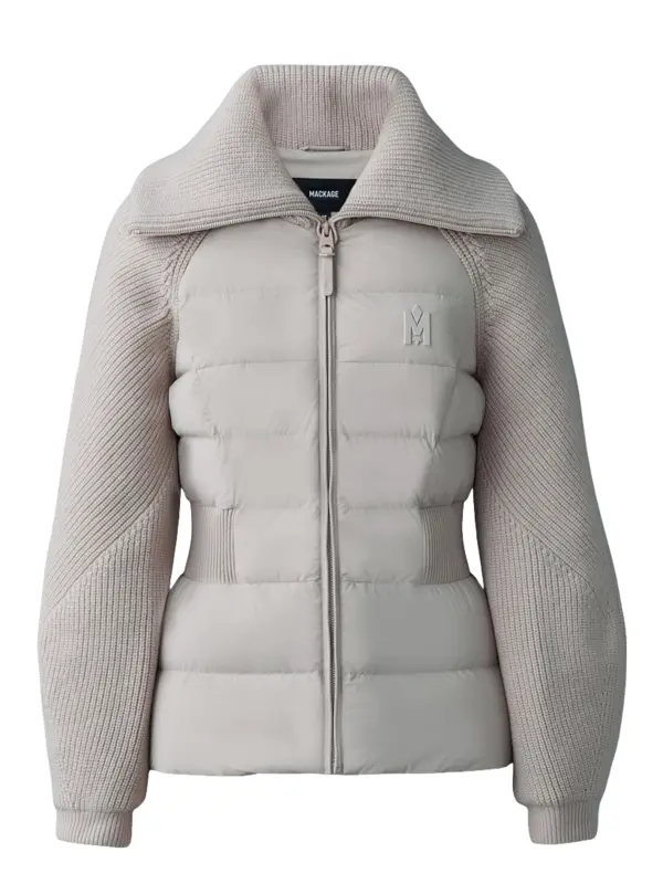 Mackage Foxy Mixed Media Down Jacket - Trench