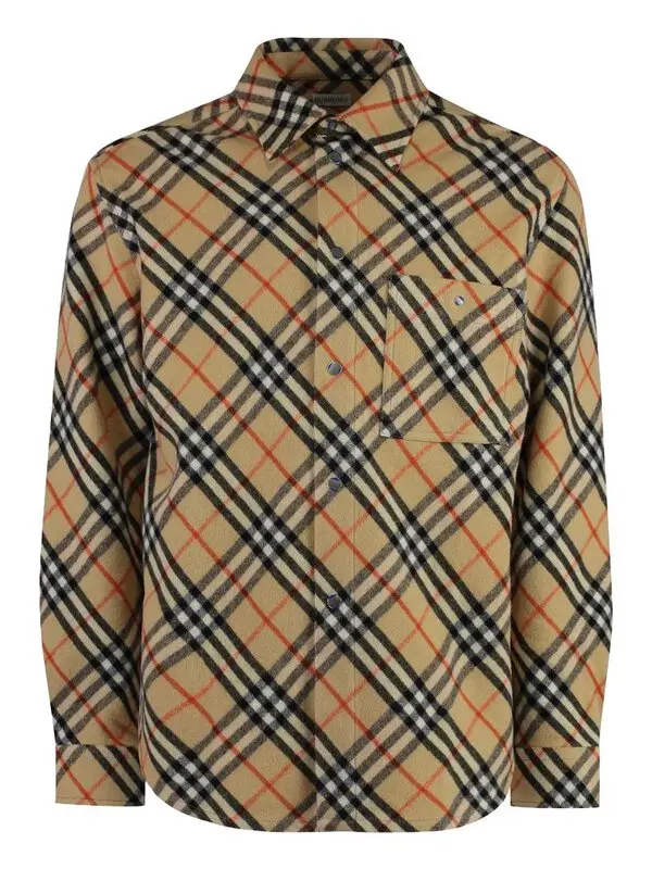 Burberry Wool Overshirt - Beige