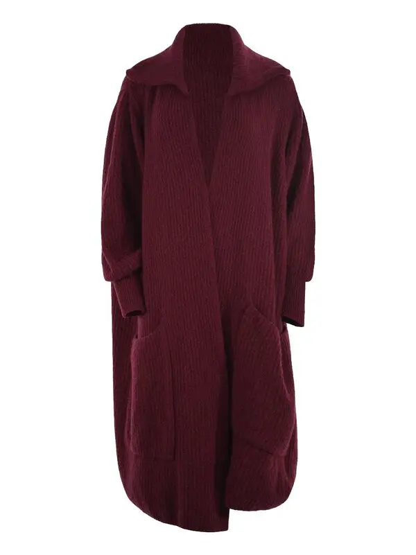 SOLOTRE Wool Cardigan - Purple