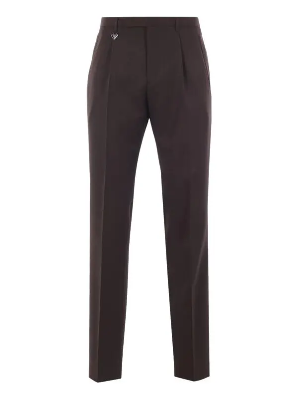 Prada Plain Trousers - Brown