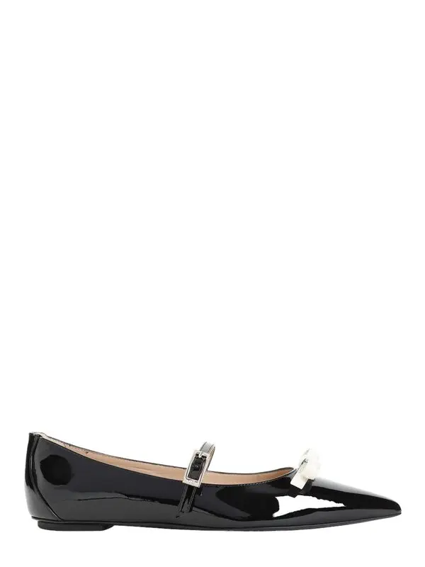 STUART WEITZMAN Felicity Bow Ballerinas - Black