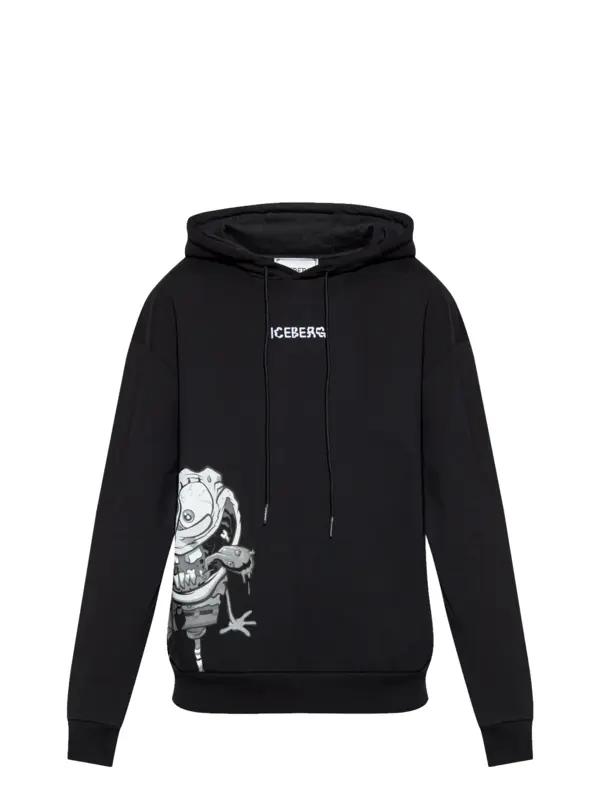 Iceberg Spongebob-print Hoodie - Black