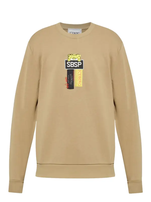 Iceberg Cartoon Print Sweatshirt - Neutrals