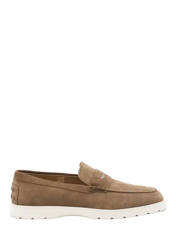 TOD'S Suede Loafers - Neutrals