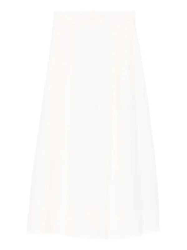 P.a.r.o.s.h Pleat-detailed Midi Skirt - White