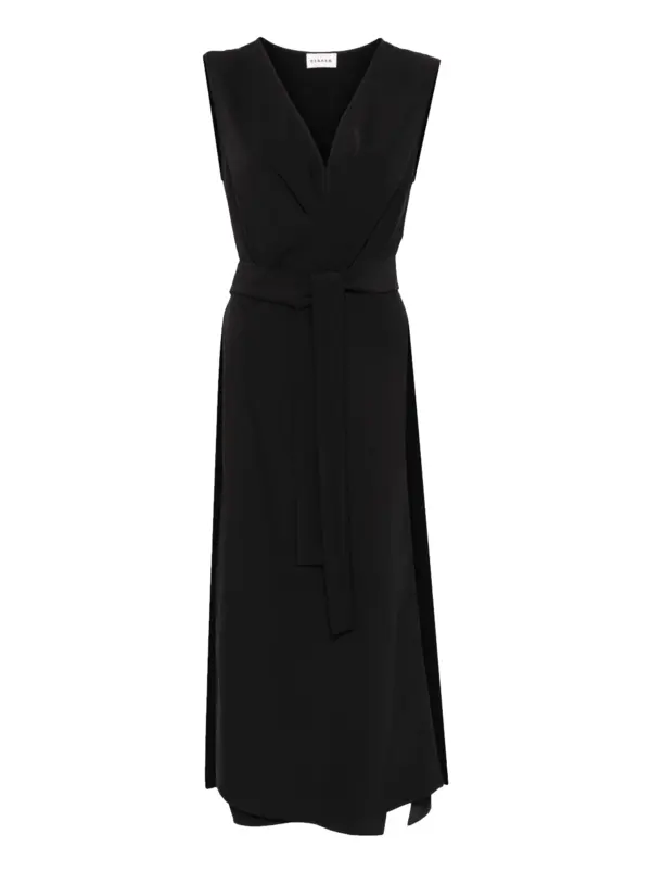 P.a.r.o.s.h Tied-waist Sleeveless Blouse - Black