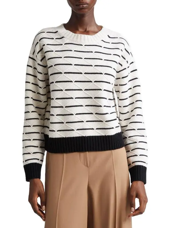 MAX MARA STUDIO Gettone Wool & Cashmere Sweater - White
