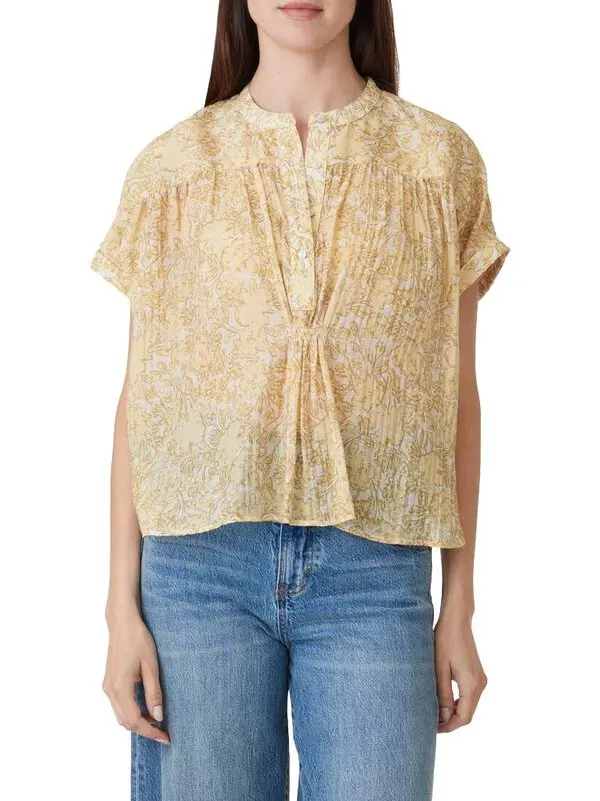 Habitual Half Placket Blouse - Sunlight Combo