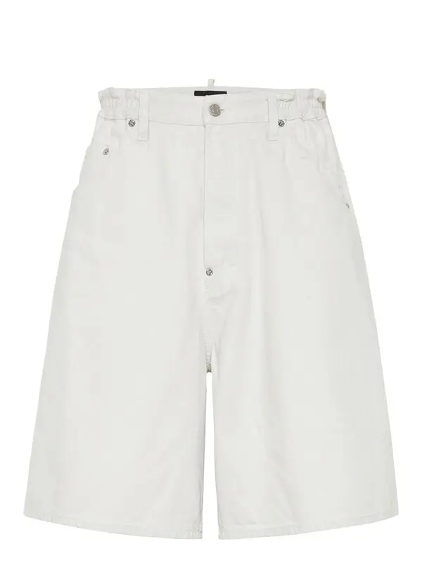 Dsquared2 Wide Leg Denim Shorts - Beige