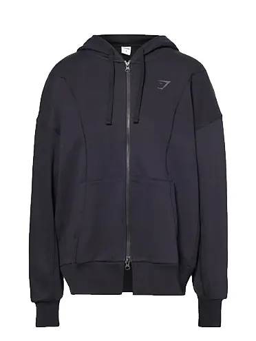GYMSHARK Cotton-blend Oversized-fit Hoody - Gs Black