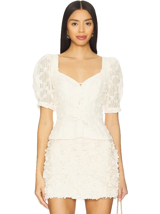 Astr The Label Cherian Top - Cream