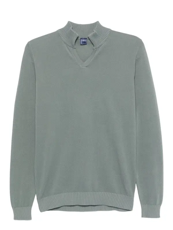 Fedeli Cotton Sweater - Green