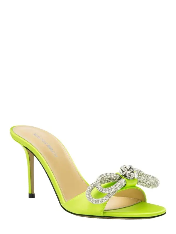 Mach & Mach Double Crystal Bow Sandal - Lime