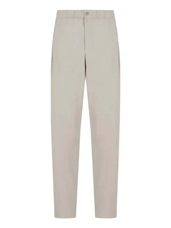 Giorgio Armani Washed Silk-blend Single-pleat Trousers - Green
