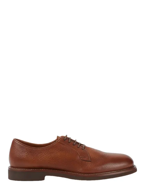Brunello Cucinelli Leather Derby Shoes - Brown