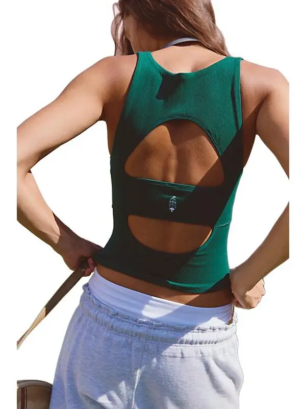 Free People Free Throw Unwind Cami - Evergreen