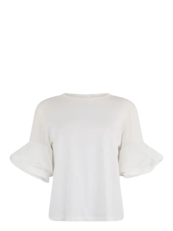 Liu Jo Flounce-sleeve T-shirt - White