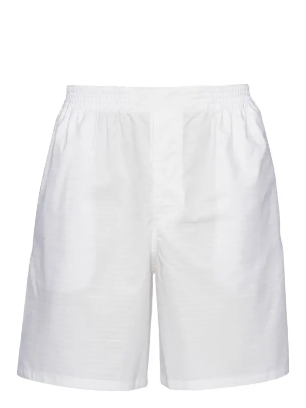 Prada Poplin Bermuda Shorts - White