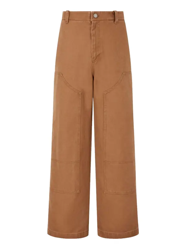 STUDIO TOMBOY Oversized Cotton Pants - Brown