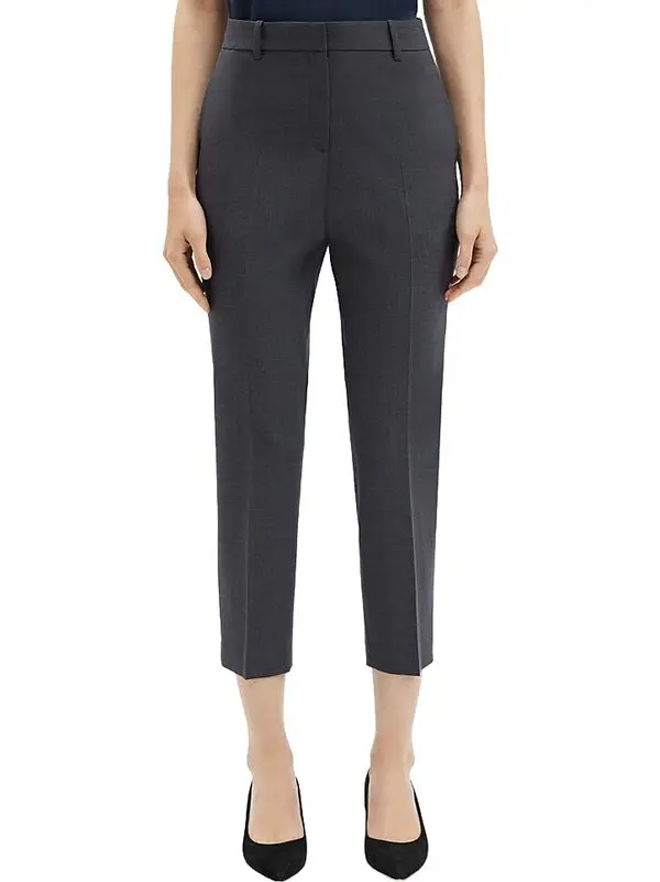 Theory Treeca Trousers - Charcoal Melange