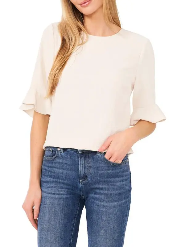 CECE DUPRAZ Ruffle Cuff Top - Rainy Day
