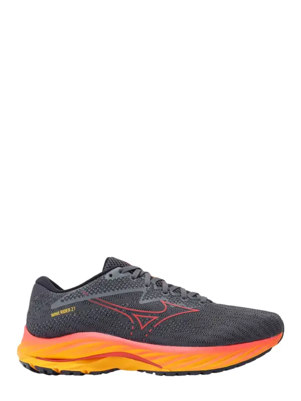 Mizuno Wave Rider 27 Turbulence Cayenne Citrus - Grey