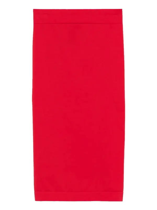 ANDREĀDAMO Sculpting Midi Skirt - Red