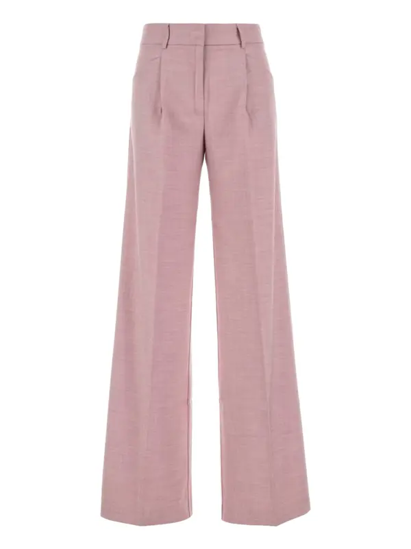 Andamane Stretch Palazzo Trousers - Pink
