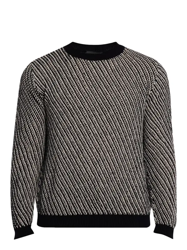 Iris Von Arnim Deary Bicolor Cashmere Crewneck Sweater - Navy/alabaster