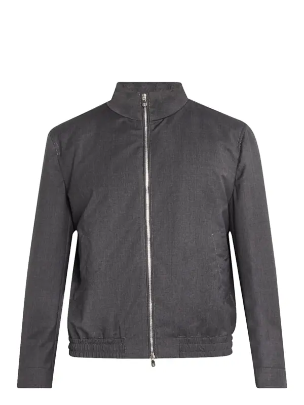 Brunello Cucinelli Wool Blouson Jacket - Medium Grey