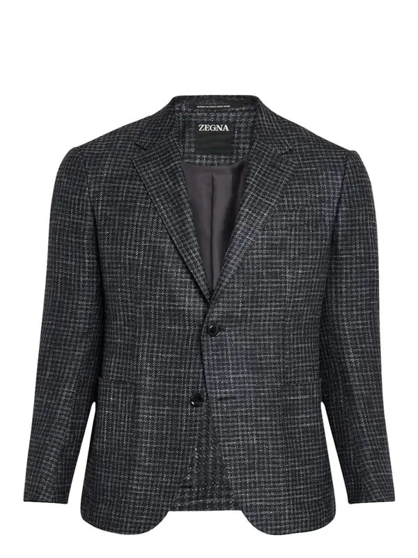 Zegna Check Sport Coat - Dk Gry Ck