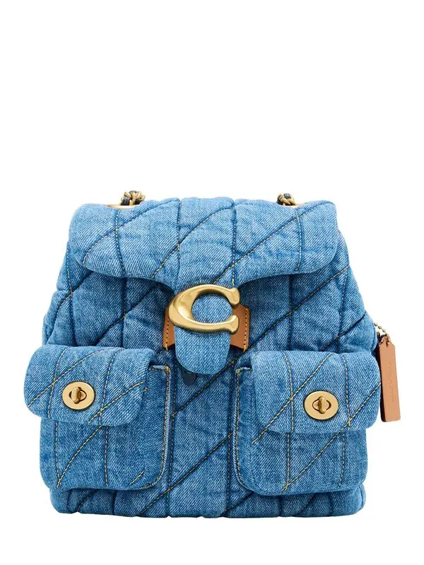 Coach Tabby Quilted Denim Backpack - Indigo