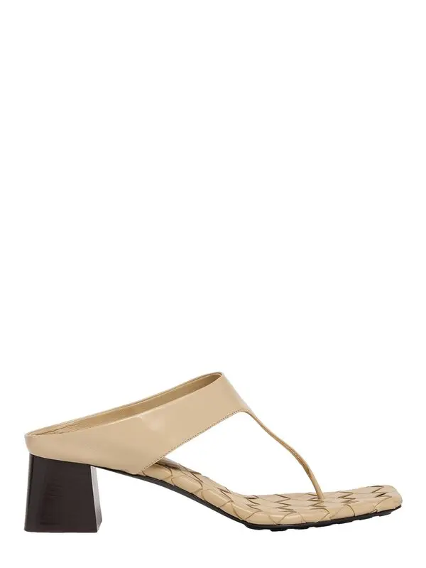 Bottega Veneta Marella Leather Thong Sandals - Light Butterscotch