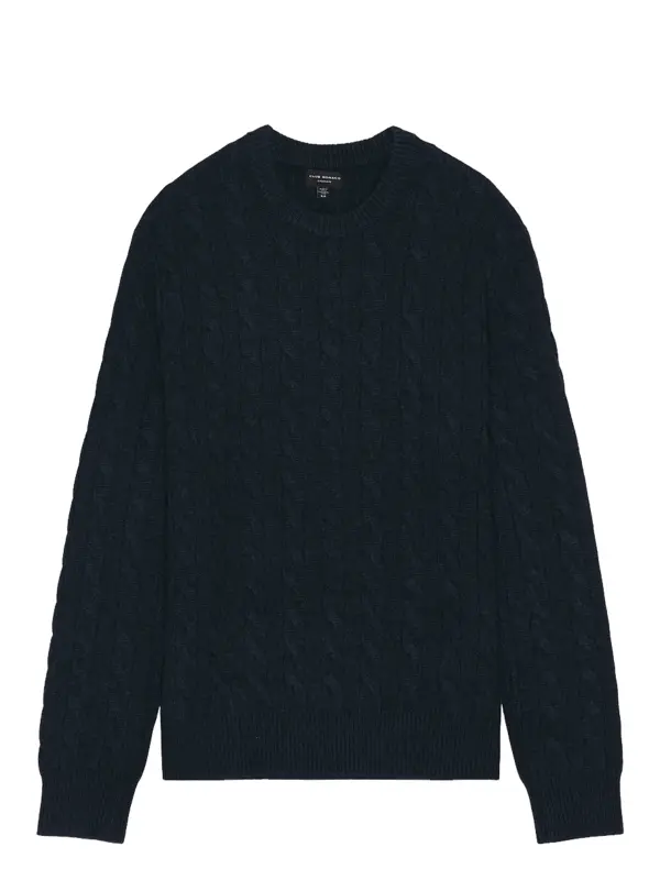 Club Monaco Cashmere Cable Crew Sweater - Navy