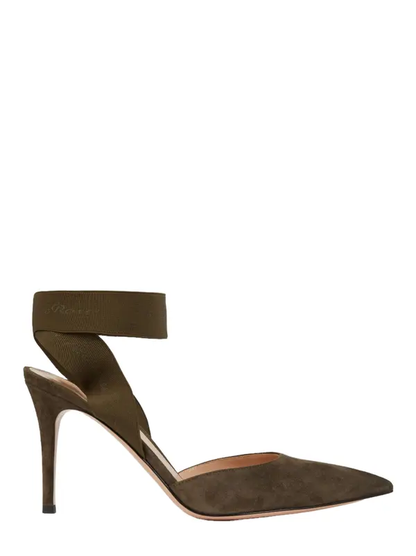 GIANVITO ROSSI Suede Pumps - Army Green