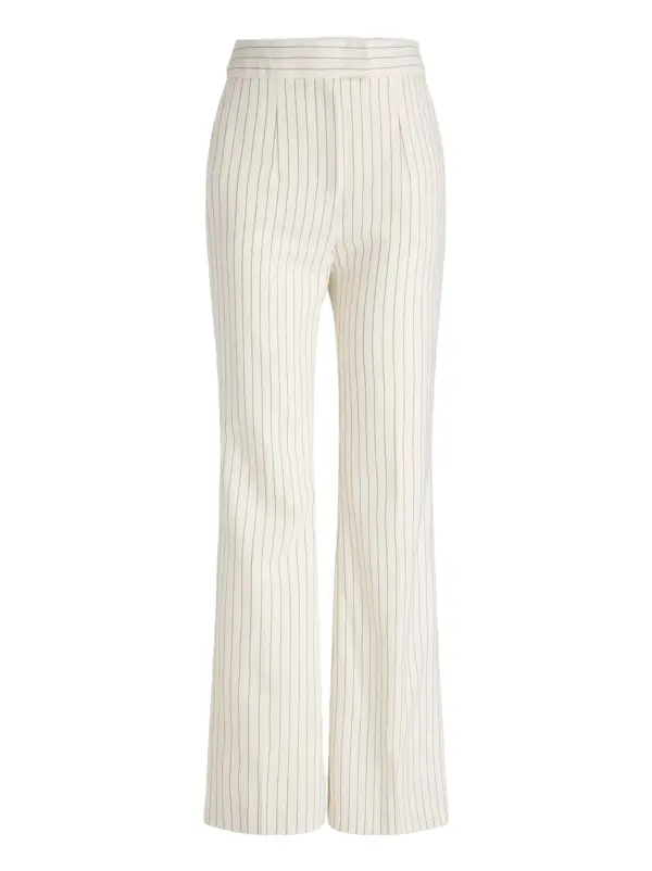 Galvan Pinstriped Flared Pants - Ivory