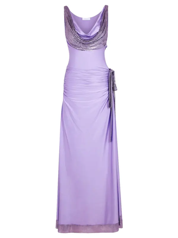 Rabanne Chainmail-detailing Maxi Dress - Purple