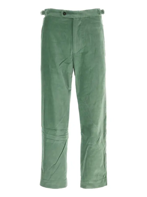 BODE Velvet Straight-leg Trousers - Green