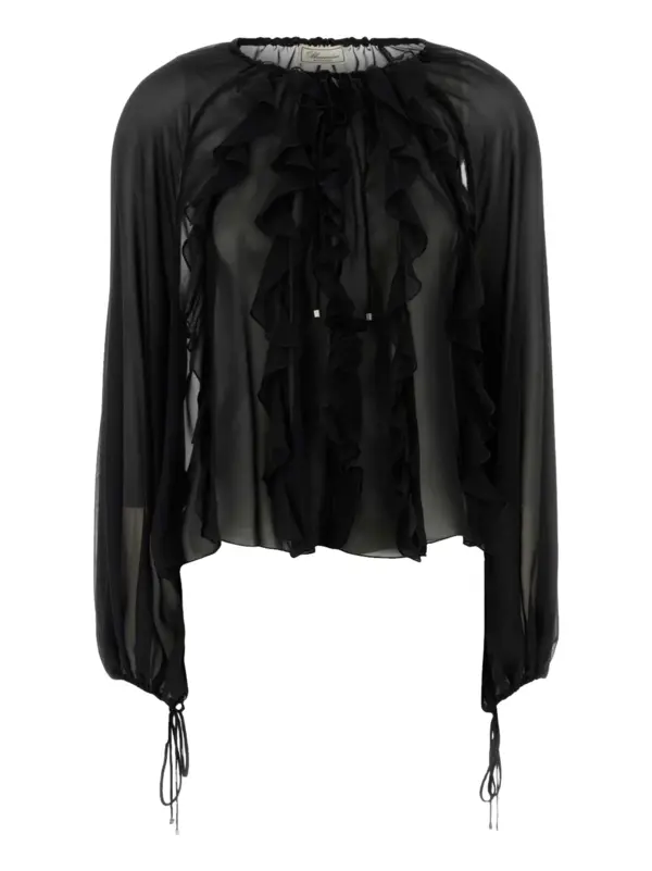 Blumarine Translucent Blouse - Black