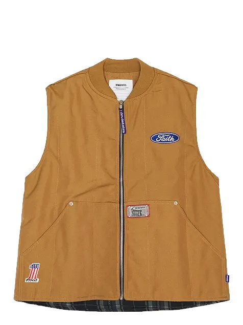 DEVA STATES Faith Work Vest - Khaki & Brown