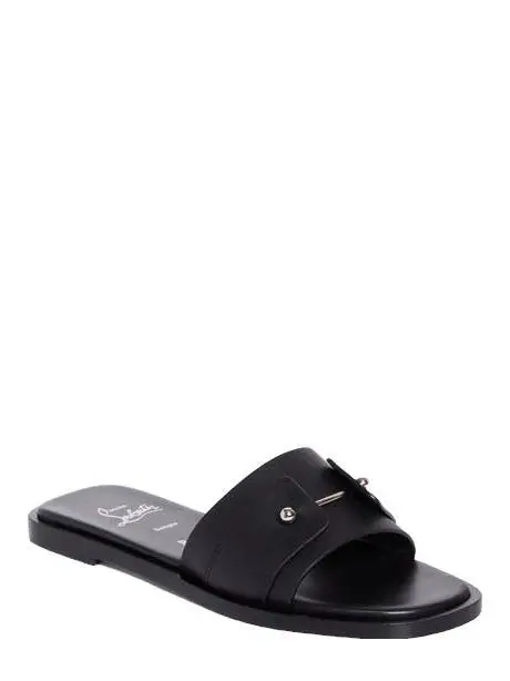 CHRISTIAN LOUBOUTIN Chambelimule Slide Sandal - Black