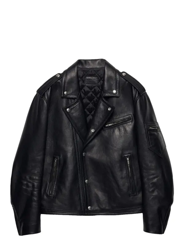 Prada Leather Biker Jacket - Black