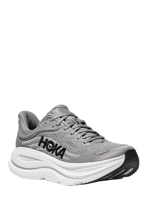 Hoka Bondi Lace-up Sneakers - Galatic Grey