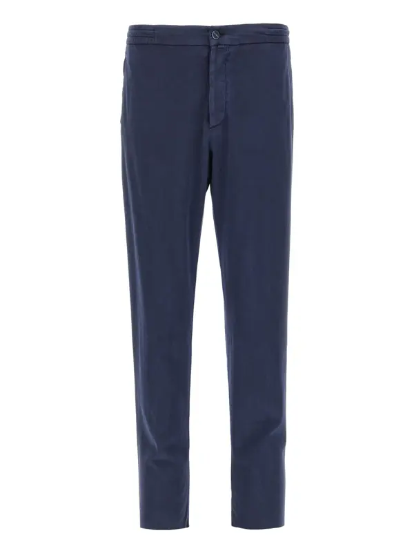 Kiton Straight Leg Trousers - Blue