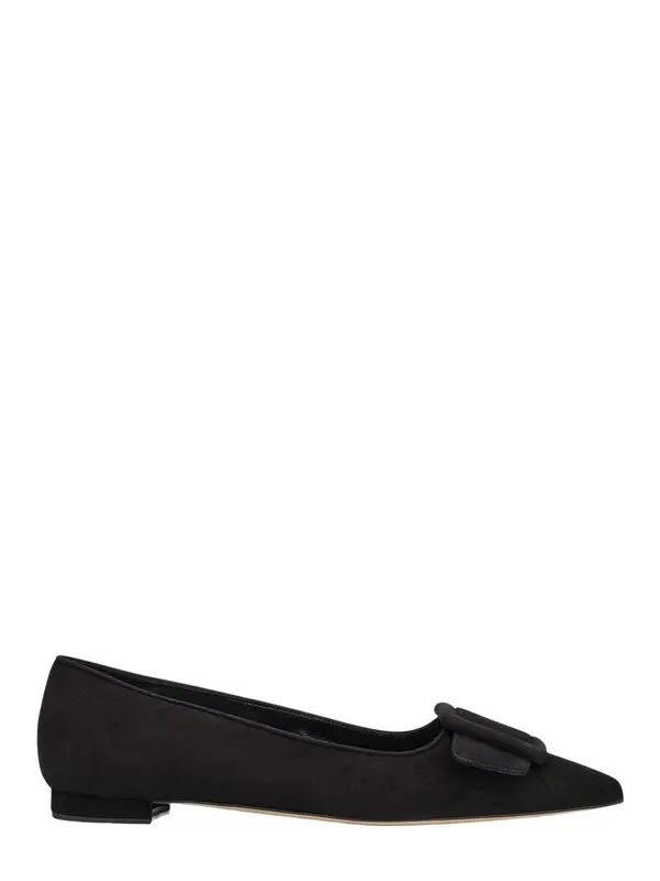 Manolo Blahnik Maysale Ballerina Flats - Black